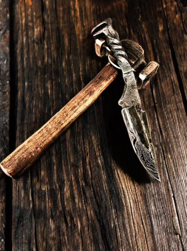 Damascus Railroad Spike Knife - Hand Forged | Heritage Designs ...